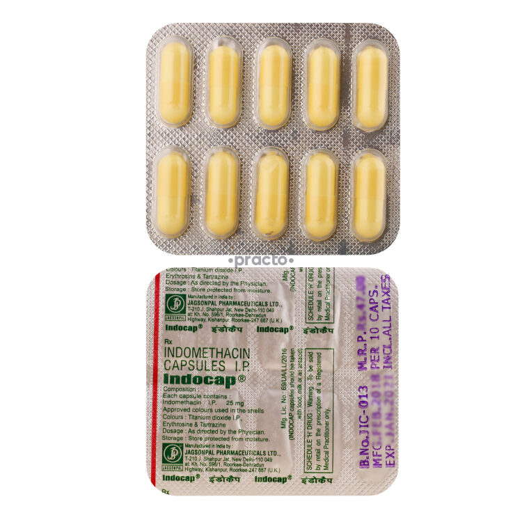 Indocap 25 mg Capsule - Uses, Dosage, Side Effects, Price, Composition ...