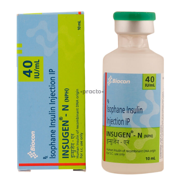 Insugen N 40 IU Injection - Uses, Dosage, Side Effects, Price, Composition | Practo