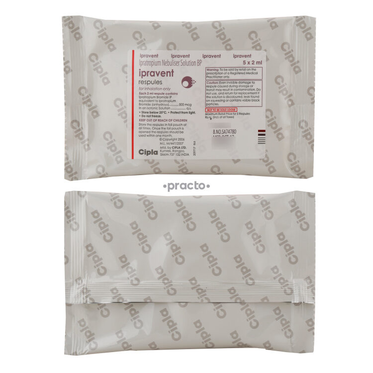 Ipravent Respules - Uses, Dosage, Side Effects, Price, Composition | Practo