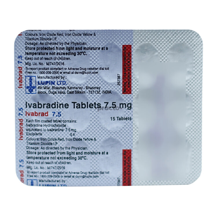 Ivabrad 7.5 Tablet - Uses, Dosage, Side Effects, Price, Composition ...