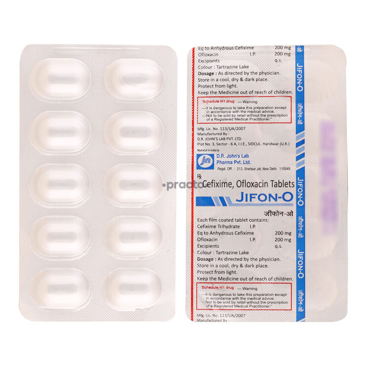 Jifon O (200/200 mg) Tablet - Uses, Dosage, Side Effects, Price ...