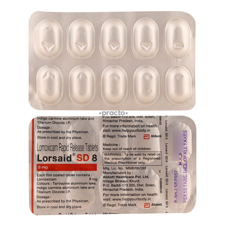 Lorsaid Sd 8 MG Tablet - Uses, Dosage, Side Effects, Price, Composition ...