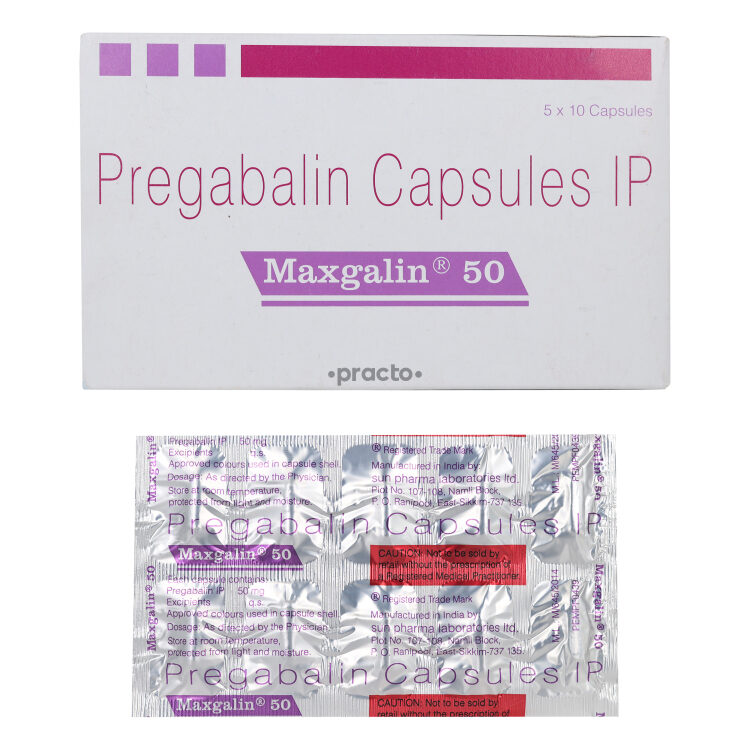 Maxgalin 50 MG Capsule - Uses, Dosage, Side Effects, Price, Composition ...