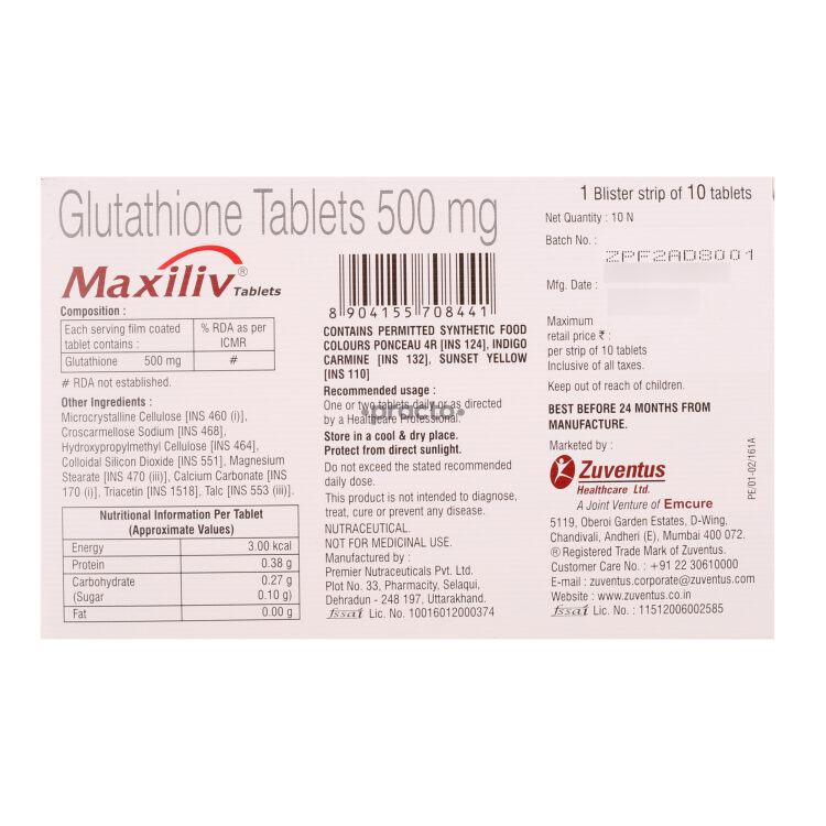 Maxiliv Tablet - Uses, Dosage, Side Effects, Price, Composition | Practo