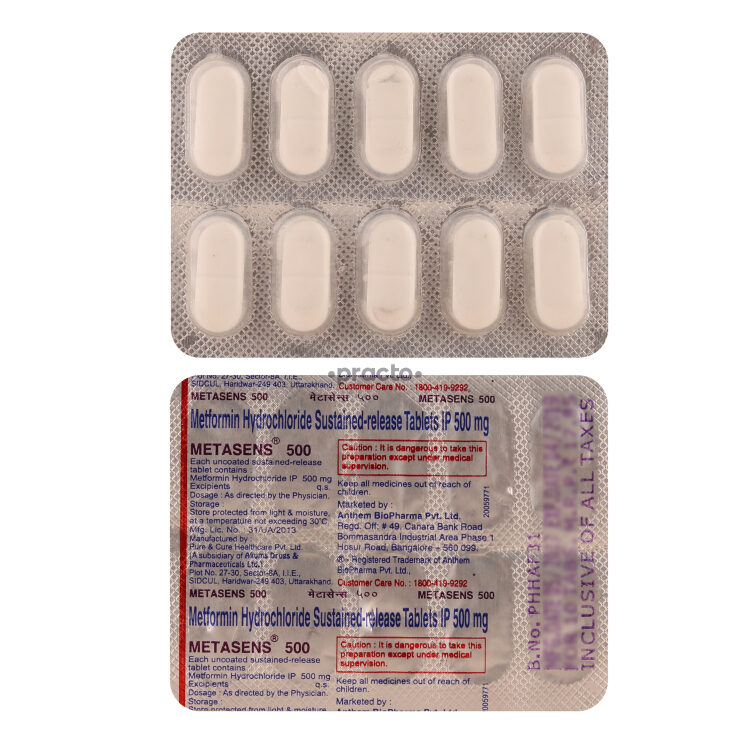 Metasens-500 Tablet - Uses, Dosage, Side Effects, Price, Composition ...