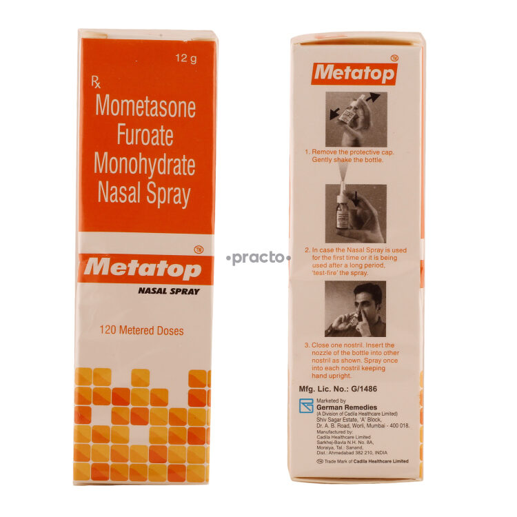 Metatop 50 MCG Spray - Uses, Dosage, Side Effects, Price, Composition ...