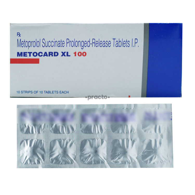Metocard Xl 100 MG Tablet XL - Uses, Dosage, Side Effects, Price, Composition | Practo