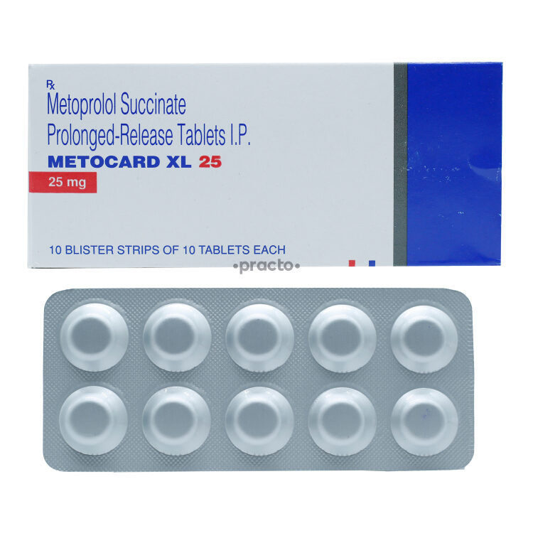 Metocard Xl 25 MG Tablet XL - Uses, Dosage, Side Effects, Price, Composition | Practo