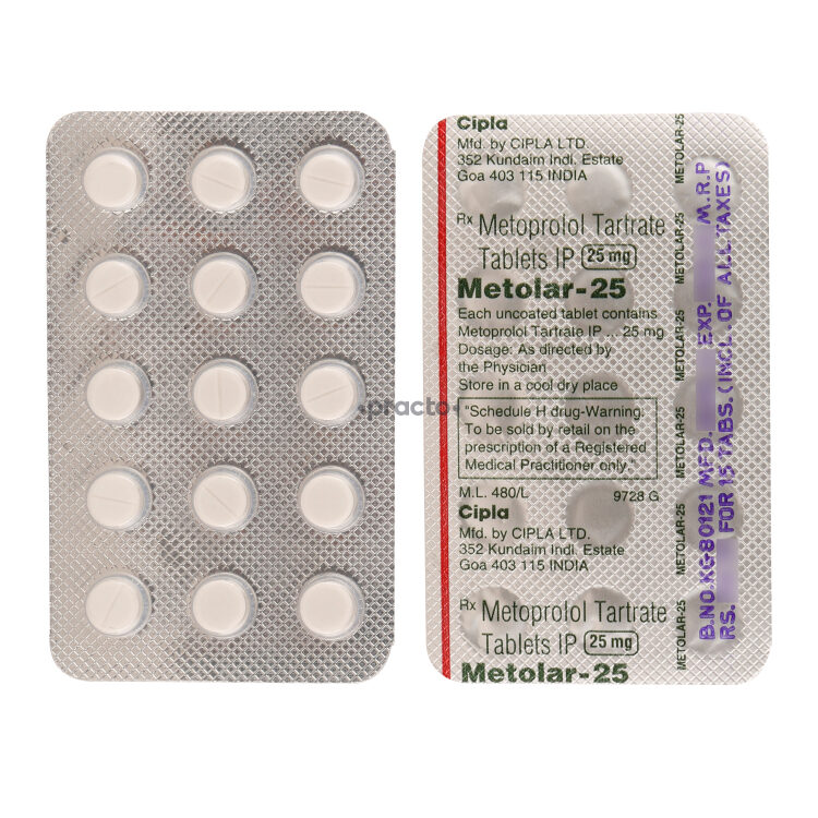 Metolar 25 MG Tablet - Uses, Dosage, Side Effects, Price, Composition ...