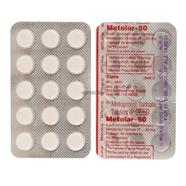 Metolar 50 MG Tablet - Uses, Dosage, Side Effects, Price, Composition ...