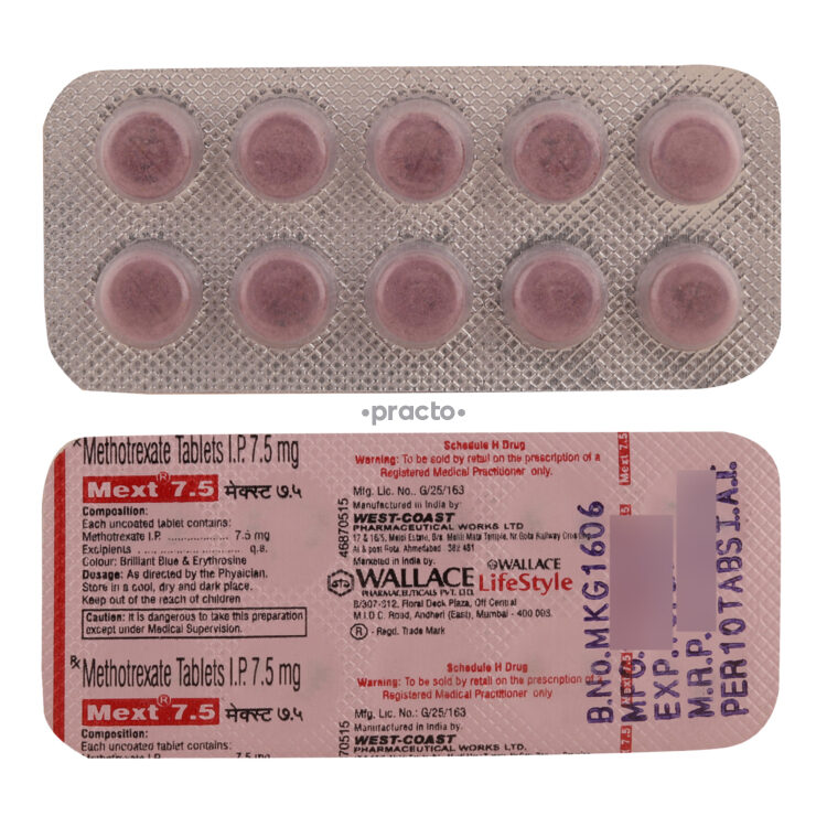 Mext 7.5 MG Tablet - Uses, Dosage, Side Effects, Price, Composition ...