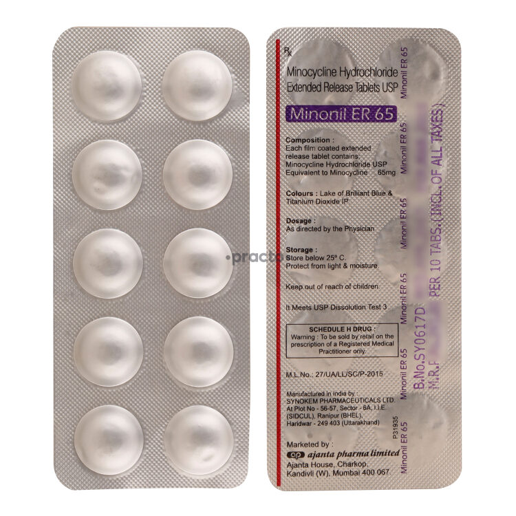Minonil 65 Mg Tablet ER - Uses, Dosage, Side Effects, Price ...