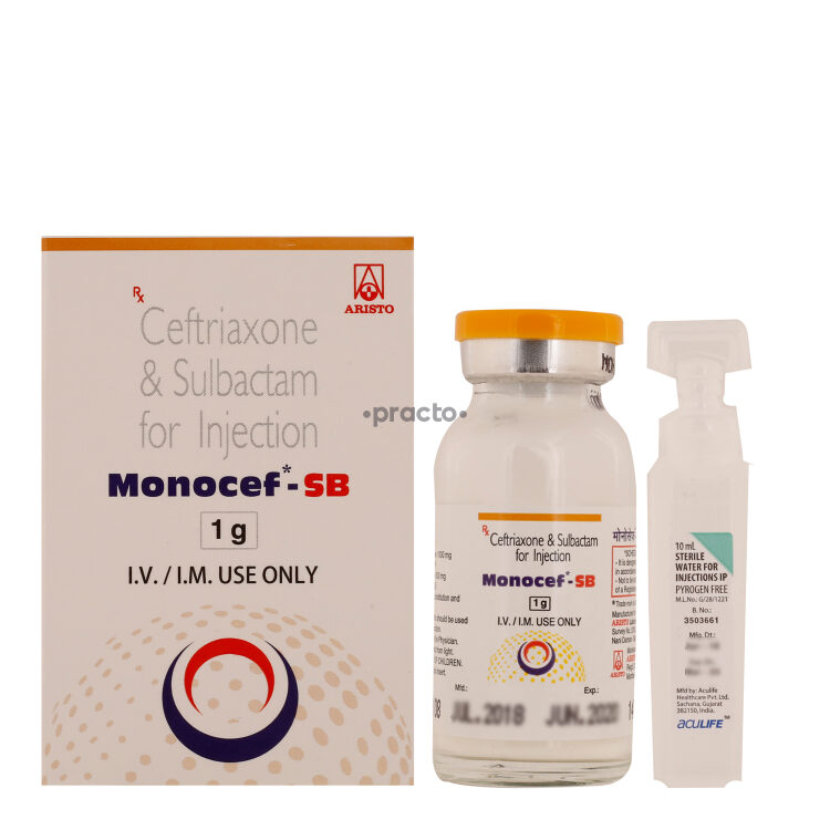 MONOCEF-SB 1 GM INJECTION - Uses, Dosage, Side Effects, Price ...
