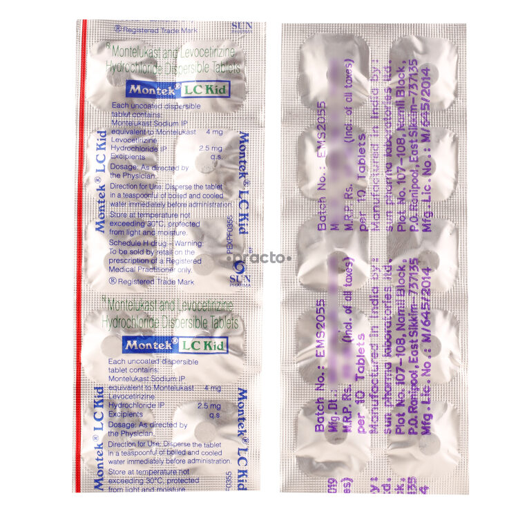 Montek-LC Kid Tablet - Uses, Dosage, Side Effects, Price, Composition ...