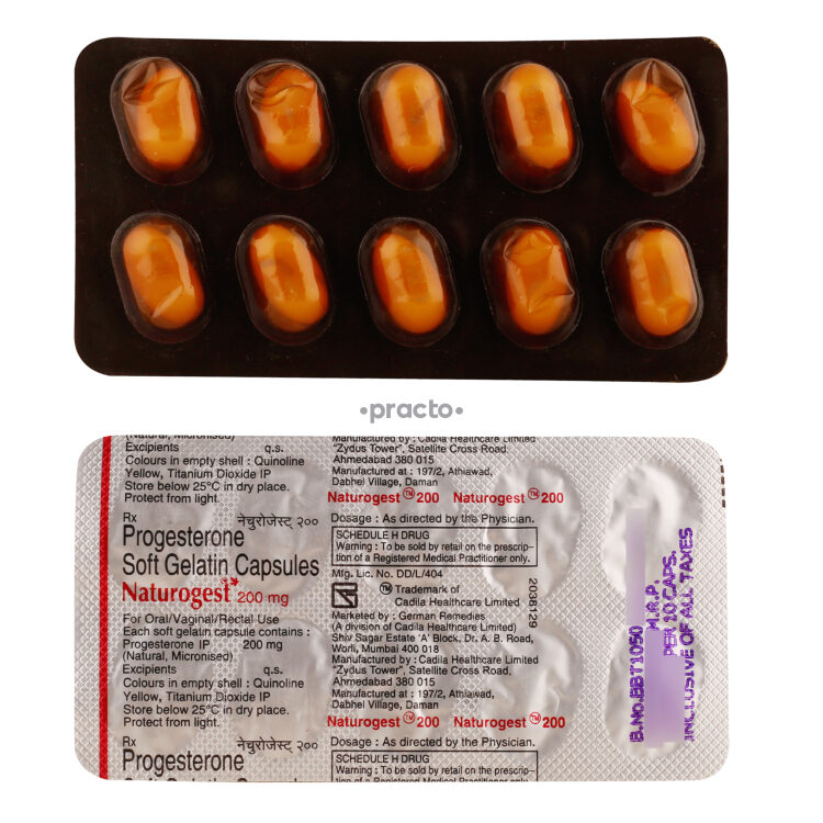 Naturogest 200 MG Capsule - Uses, Dosage, Side Effects, Price ...