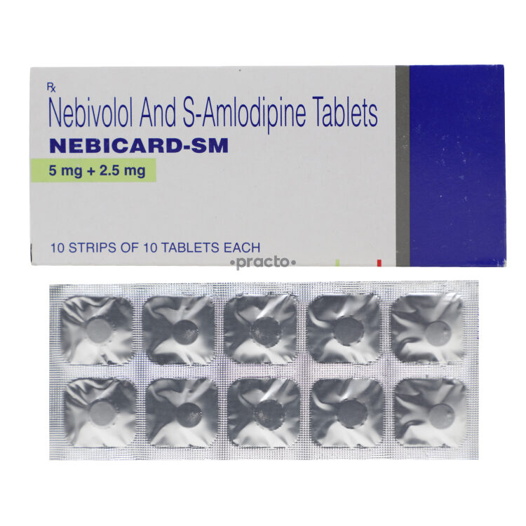 Nebicard Sm (2.5/5 mg) Tablet - Uses, Dosage, Side Effects, Price, Composition | Practo