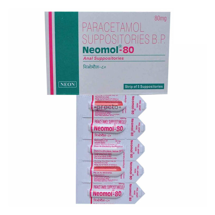 Neomol 80 MG Suppository - Uses, Dosage, Side Effects, Price ...