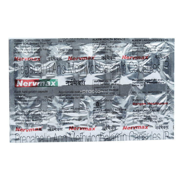 Nervmax Capsule - Uses, Dosage, Side Effects, Price, Composition | Practo