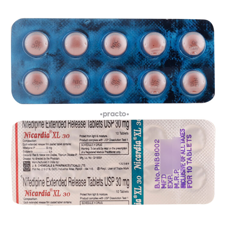 Nicardia 30 MG Tablet XL - Uses, Dosage, Side Effects, Price, Composition | Practo