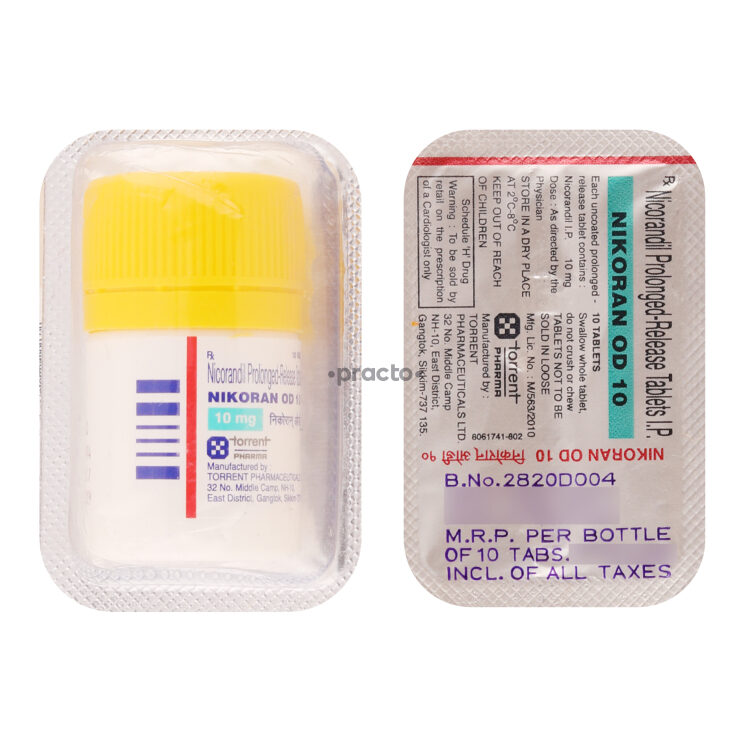 Nikoran OD 10 Tablet - Uses, Dosage, Side Effects, Price, Composition ...