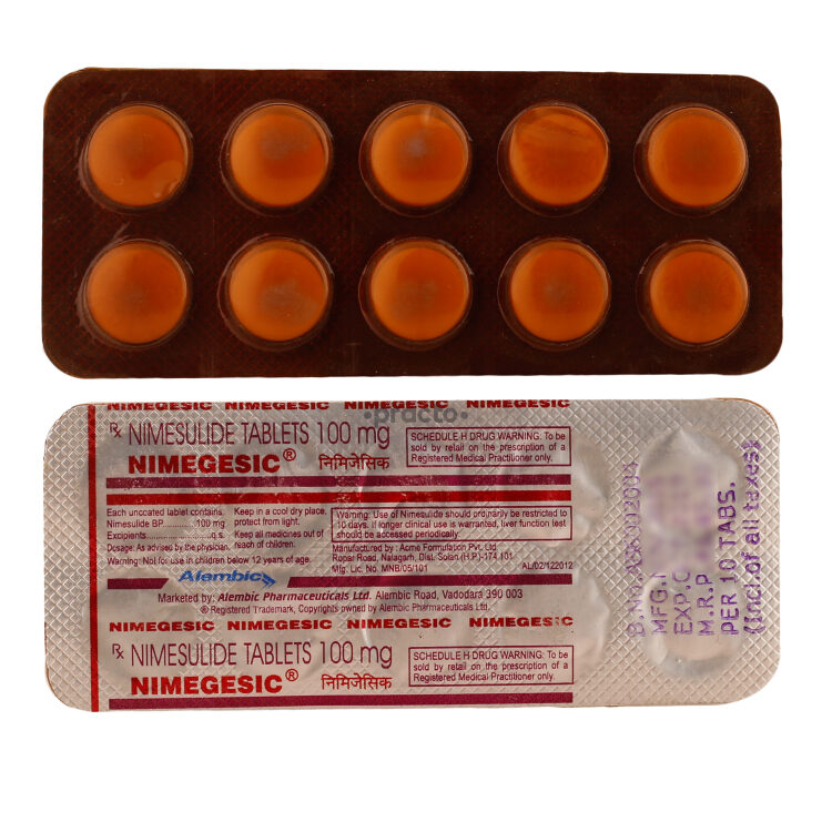Nimegesic 100 MG Tablet - Uses, Dosage, Side Effects, Price ...