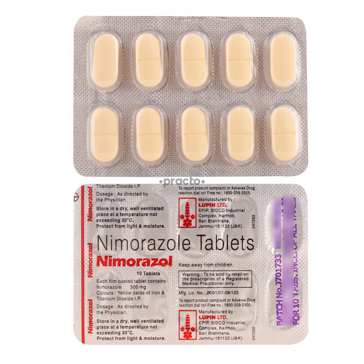 Nimorazol Tablet - Uses, Dosage, Side Effects, Price, Composition | Practo