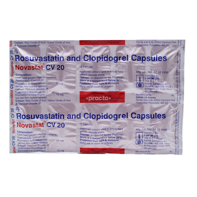 Novastat CV 20 Capsule Uses Dosage Side Effects Price Composition