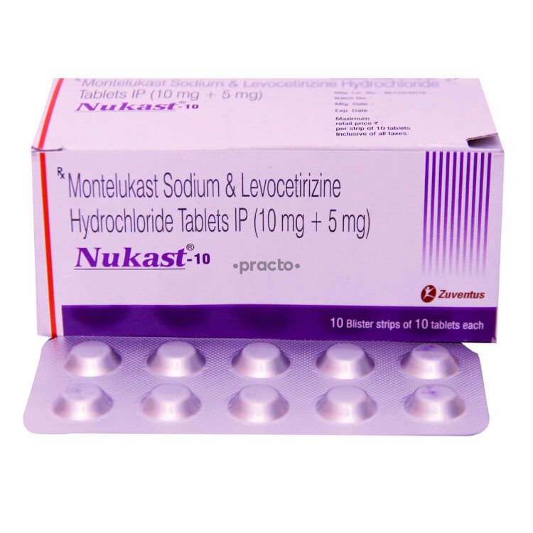 Nukast-10 Tablet - Uses, Dosage, Side Effects, Price, Composition | Practo