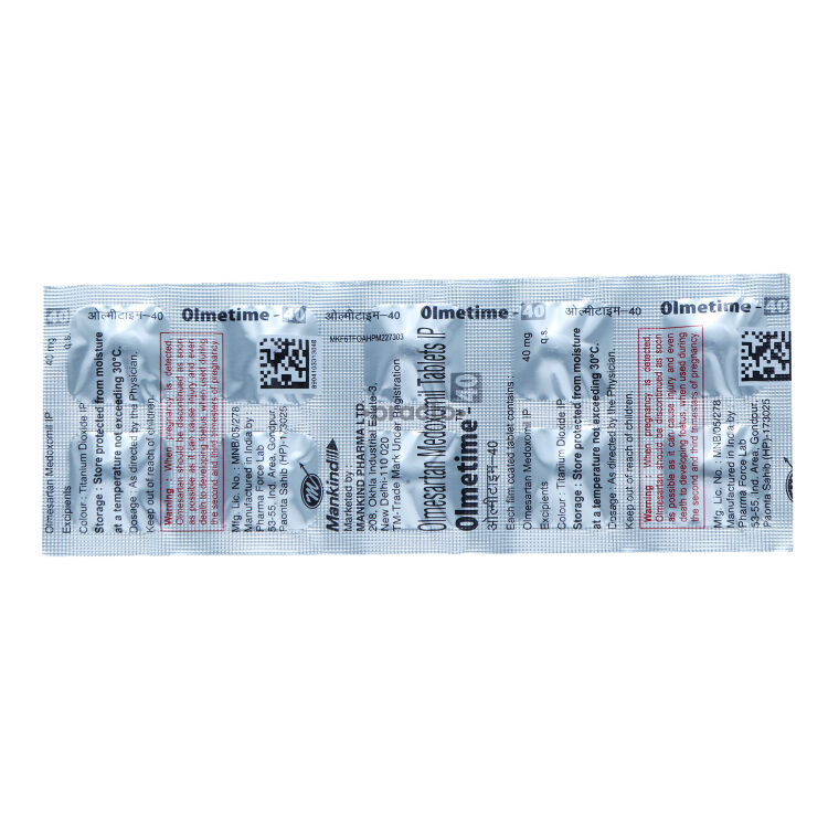 Olmetime 40 MG Tablet - Uses, Dosage, Side Effects, Price, Composition ...