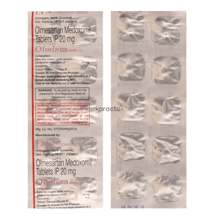 Olmin 20 MG Tablet - Uses, Dosage, Side Effects, Price, Composition ...