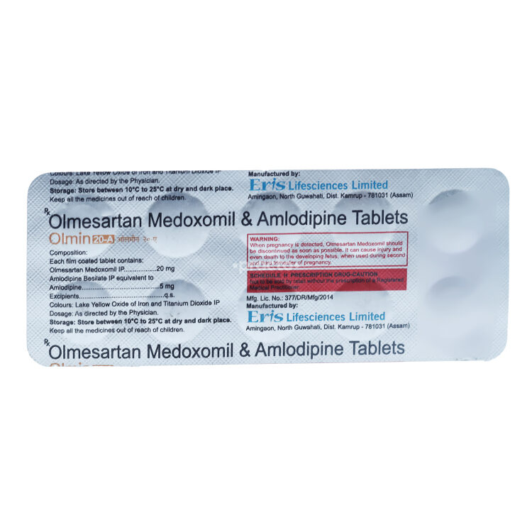 Olmin A (5/20 mg) Tablet - Uses, Dosage, Side Effects, Price ...