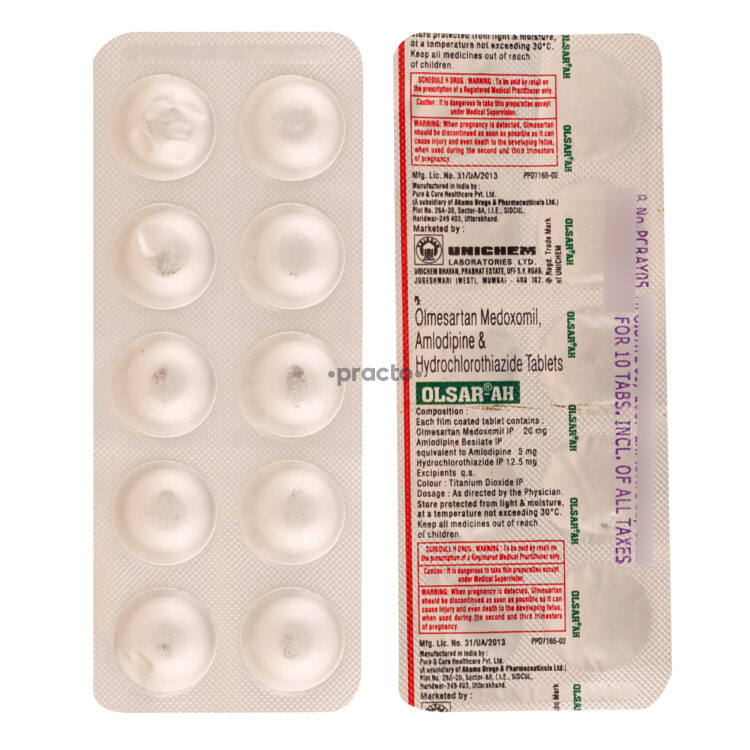 Olsar-AH (12.5/5/20 mg) Tablet - Uses, Dosage, Side Effects, Price ...