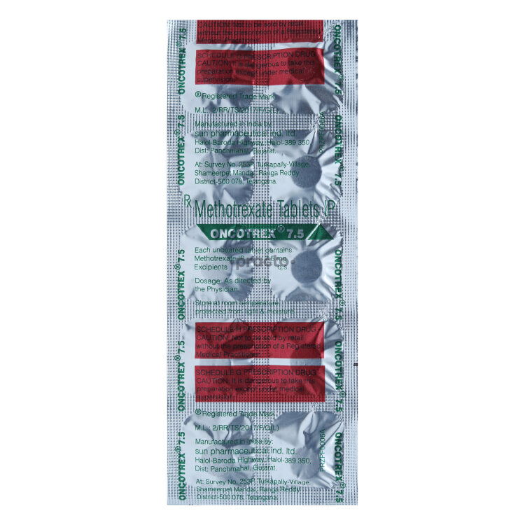 Oncotrex 7.5 MG Tablet - Uses, Dosage, Side Effects, Price, Composition ...