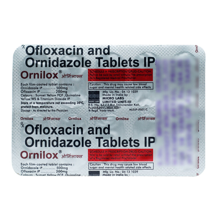 Ornilox Tablet - Uses, Dosage, Side Effects, Price, Composition | Practo