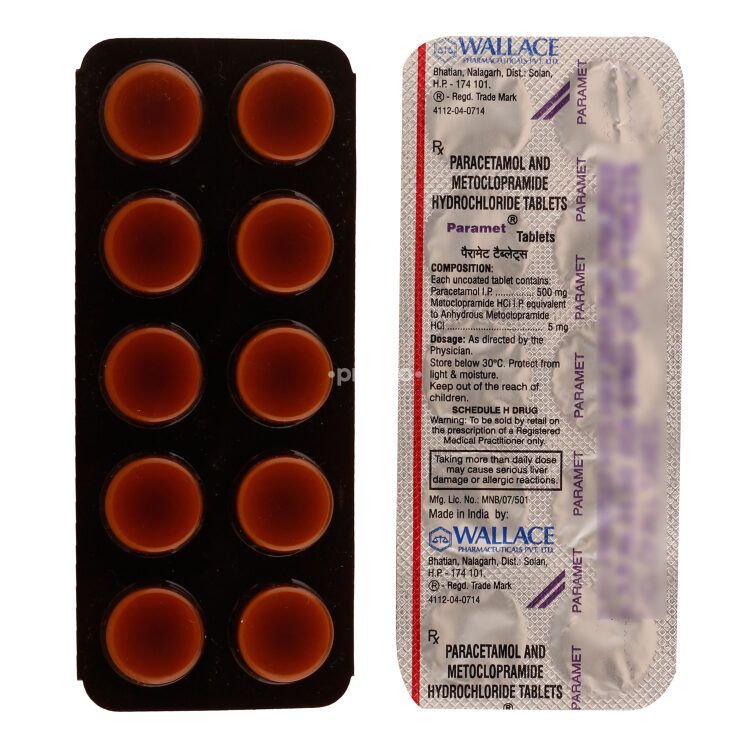 Paramet Tablet - Uses, Dosage, Side Effects, Price, Composition | Practo