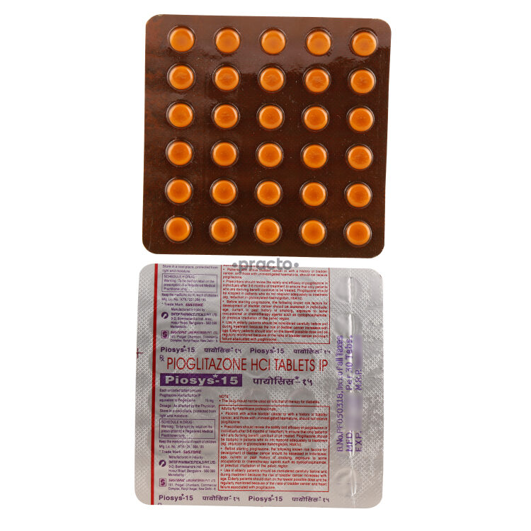 Piosys 15 MG Tablet - Uses, Dosage, Side Effects, Price, Composition ...