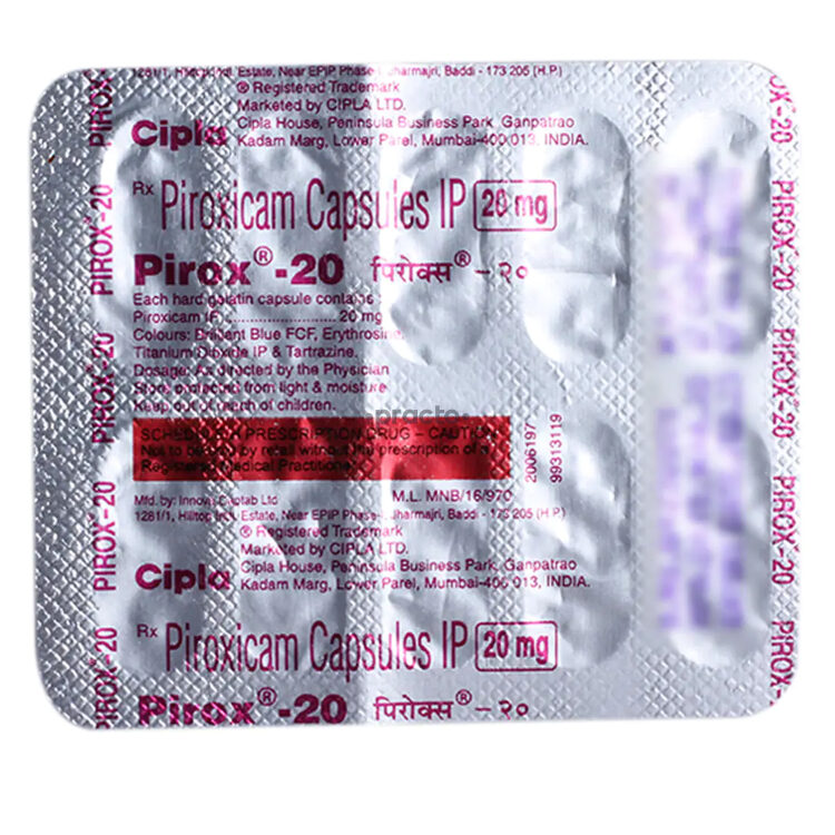 Pirox 20 MG Capsule - Uses, Dosage, Side Effects, Price, Composition ...