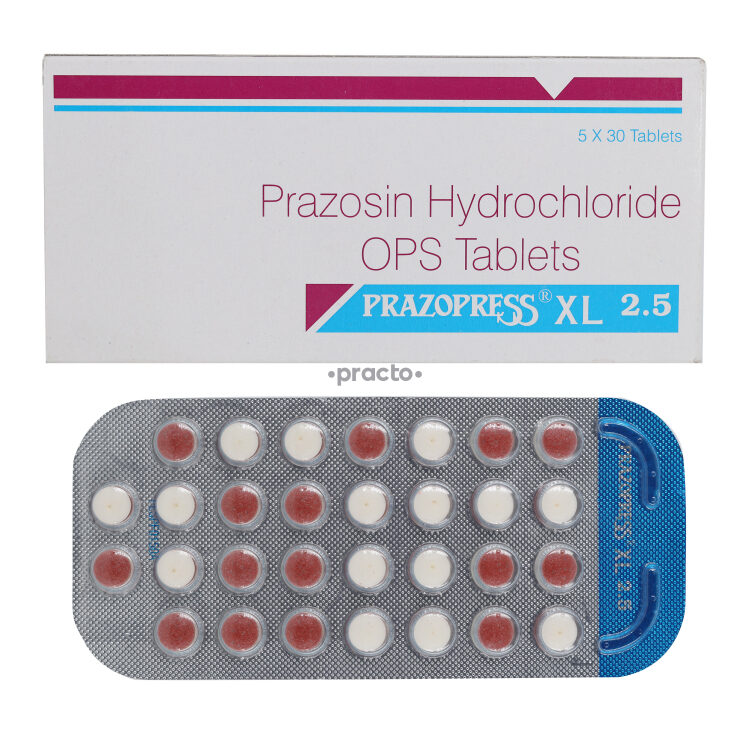 Prazopress XL 2.5 mg Tablet XL - Uses, Dosage, Side Effects, Price ...