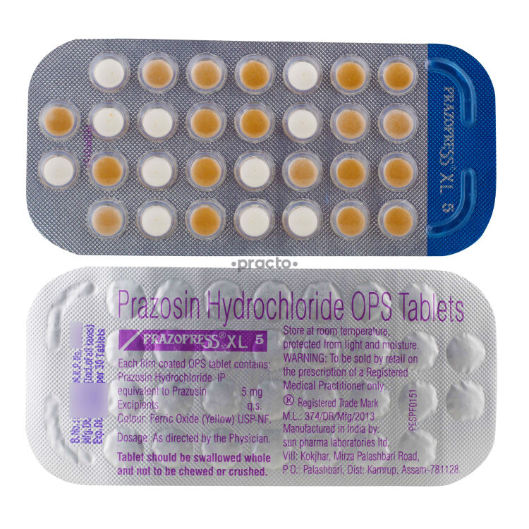 Prazopress XL 5 mg Tablet XL - Uses, Dosage, Side Effects, Price ...