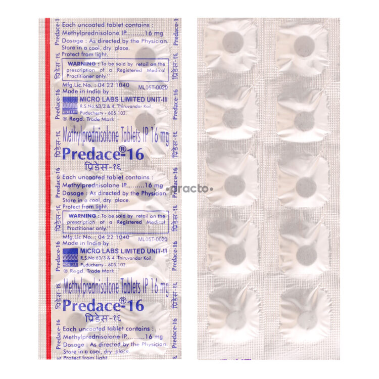 Predace 16 MG Tablet - Uses, Dosage, Side Effects, Price, Composition ...