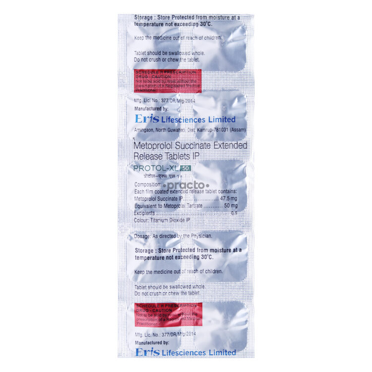 Protol Xl 50 MG Tablet XL - Uses, Dosage, Side Effects, Price ...