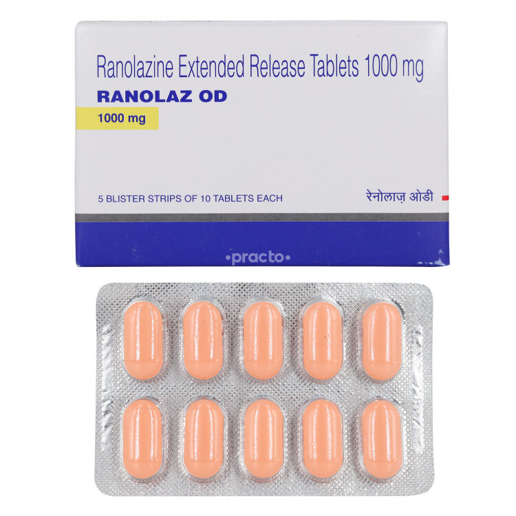 Ranolaz 1000 Mg Tablet - Uses, Dosage, Side Effects, Price, Composition ...
