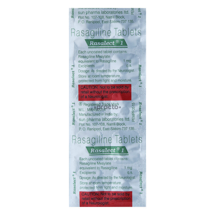 Rasalect 1 mg Tablet - Uses, Dosage, Side Effects, Price, Composition ...