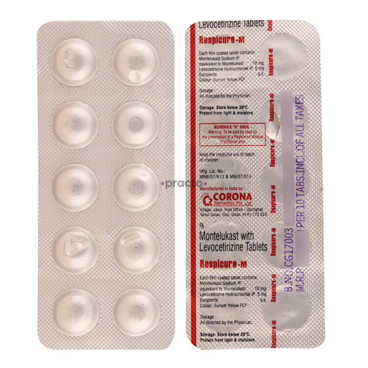 Respicure M Tablet - Uses, Dosage, Side Effects, Price, Composition ...