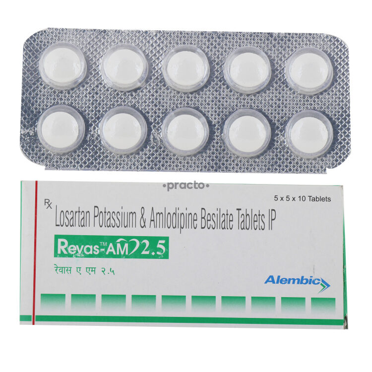 Revas-AM 2.5 Tablet - Uses, Dosage, Side Effects, Price, Composition ...