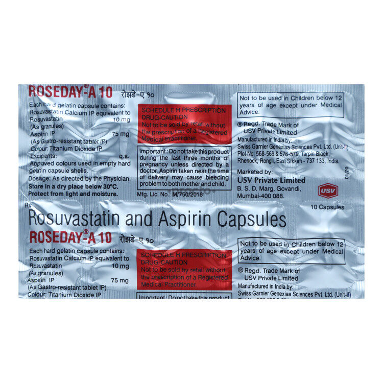Roseday-A 10 Capsule - Uses, Dosage, Side Effects, Price, Composition ...