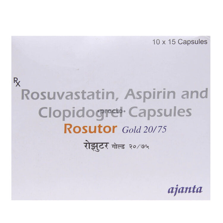 Rosutor Gold 20/75 Tablet - Uses, Dosage, Side Effects, Price ...
