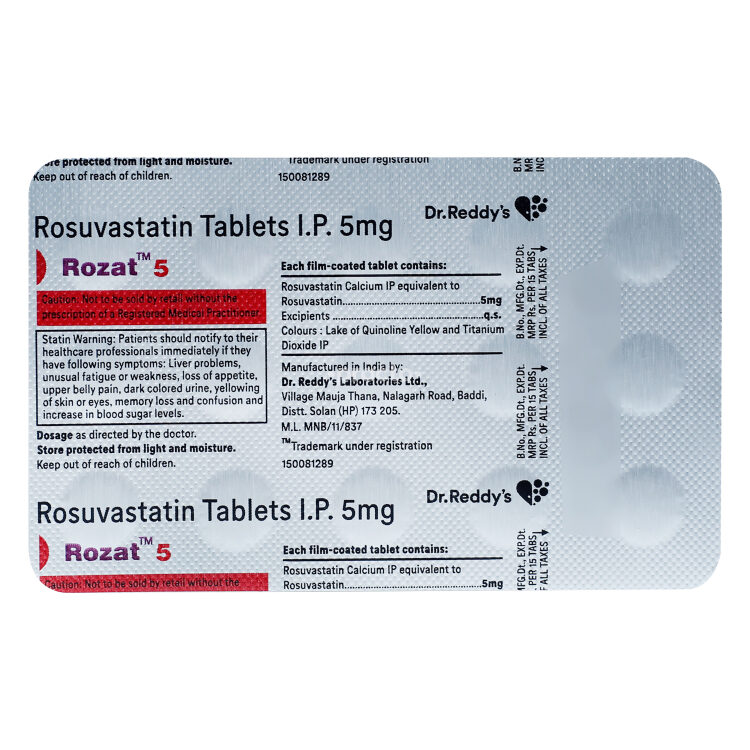 Rozat 5 MG Tablet - Uses, Dosage, Side Effects, Price, Composition | Practo