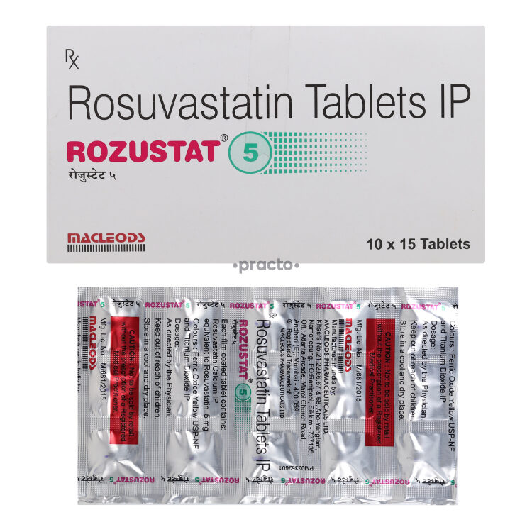 Rozustat 5 MG Tablet - Uses, Dosage, Side Effects, Price, Composition ...