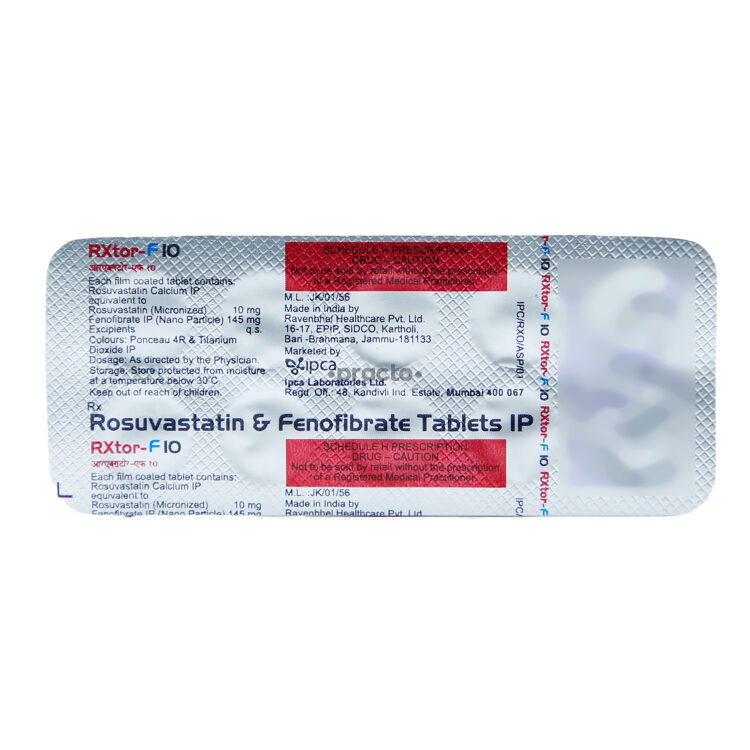 Rxtor F (10/145 mg) Tablet - Uses, Dosage, Side Effects, Price ...